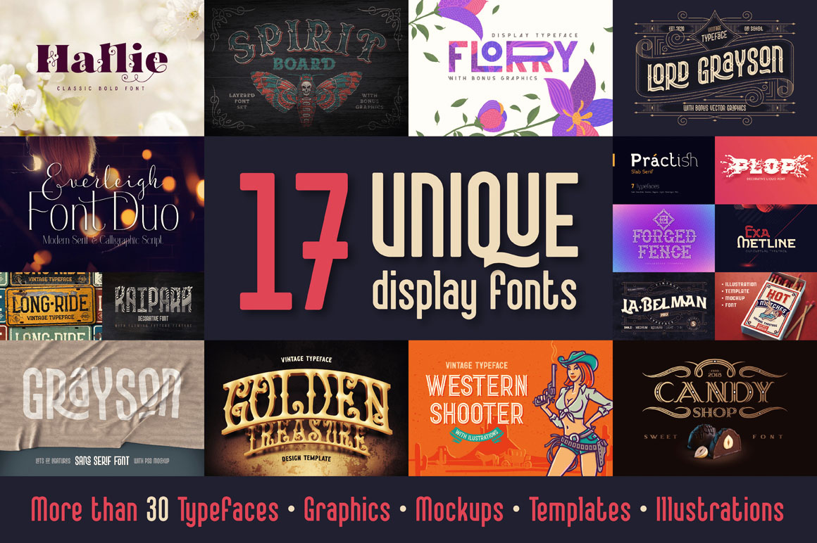 Unique Display Fonts - Dealjumbo
