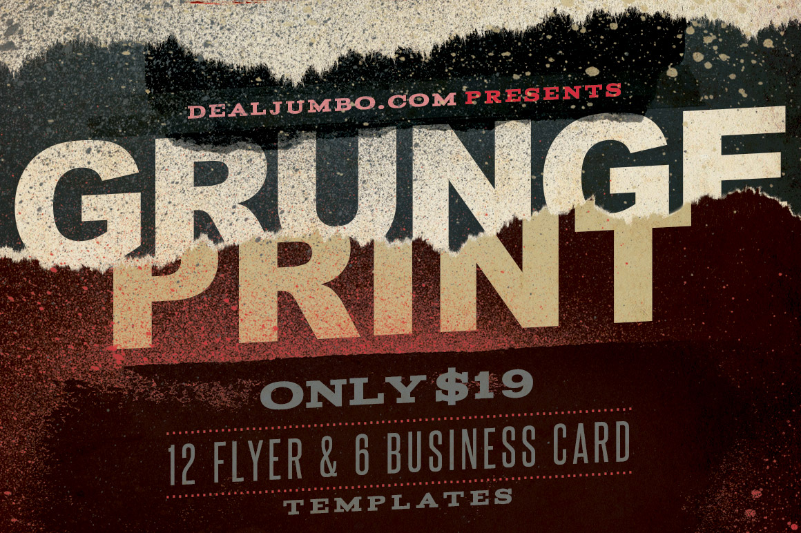 18 Ready to Print Grunge Templates - Dealjumbo