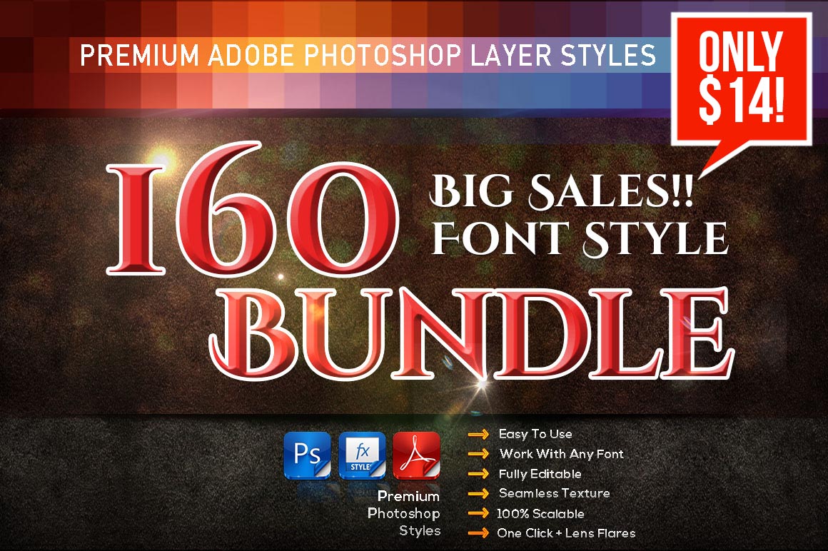 160 Photoshop Font Styles - Dealjumbo