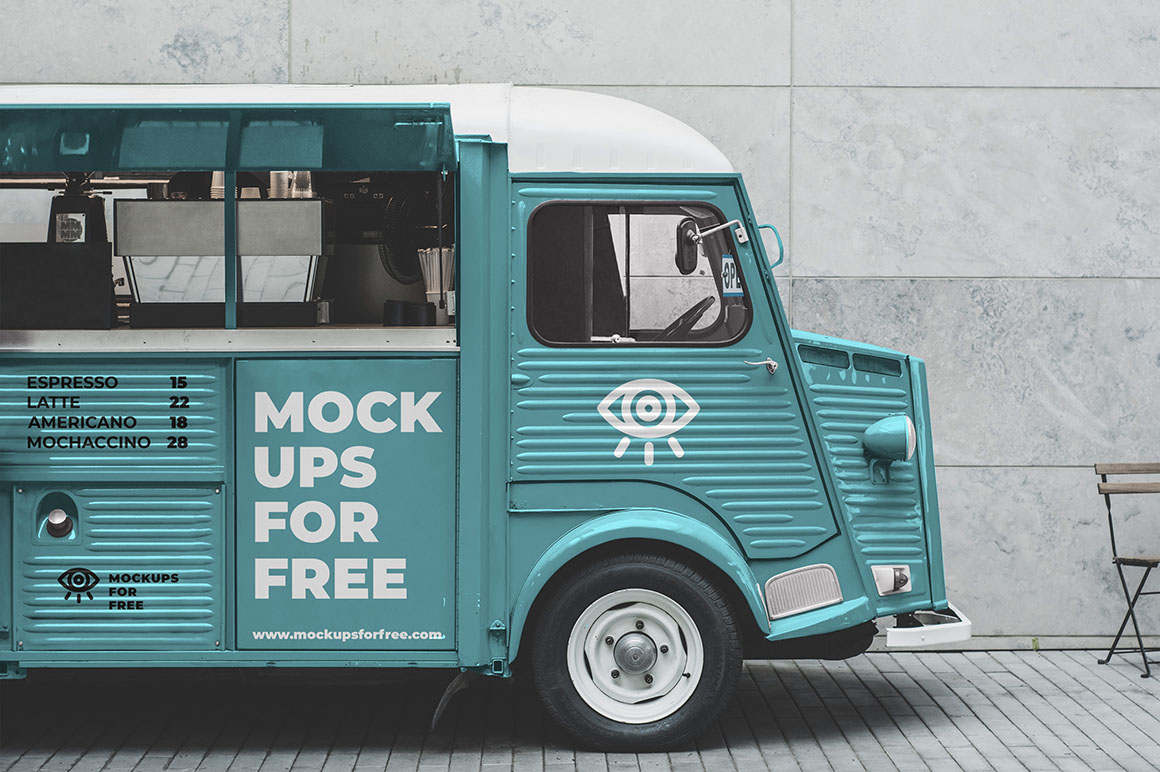 Coffee Bus - Free Mockup - Dealjumbo