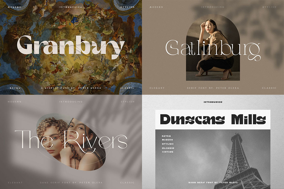 4 Trendy & Modern Fonts - Dealjumbo