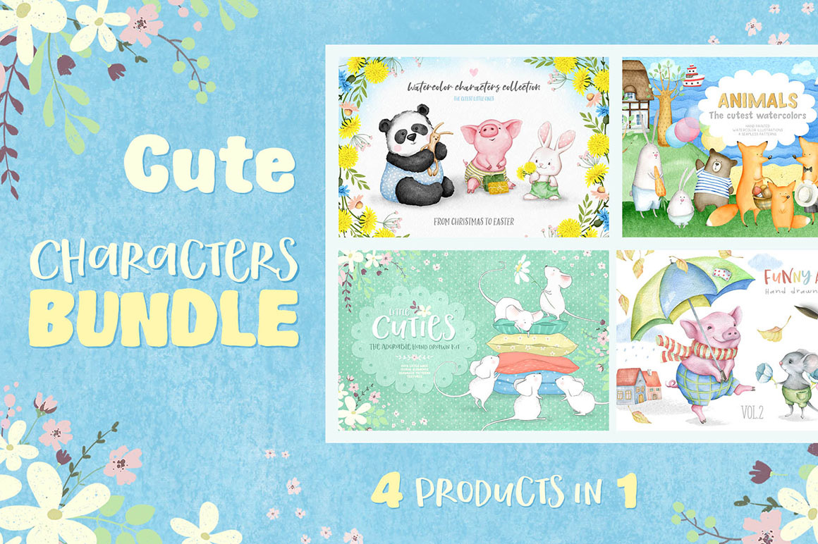 Cute Characters Bundle - Dealjumbo