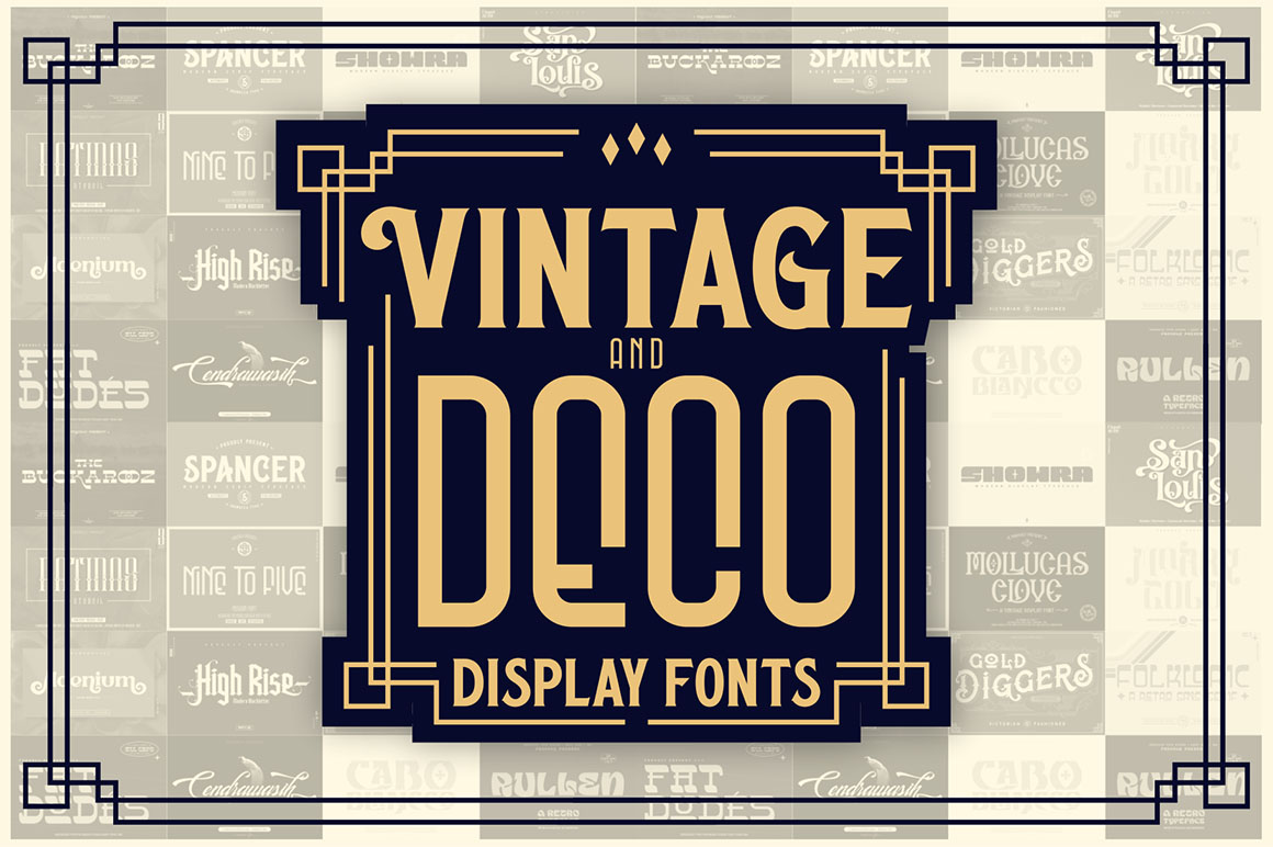 Vintage & Deco Display Fonts - Dealjumbo