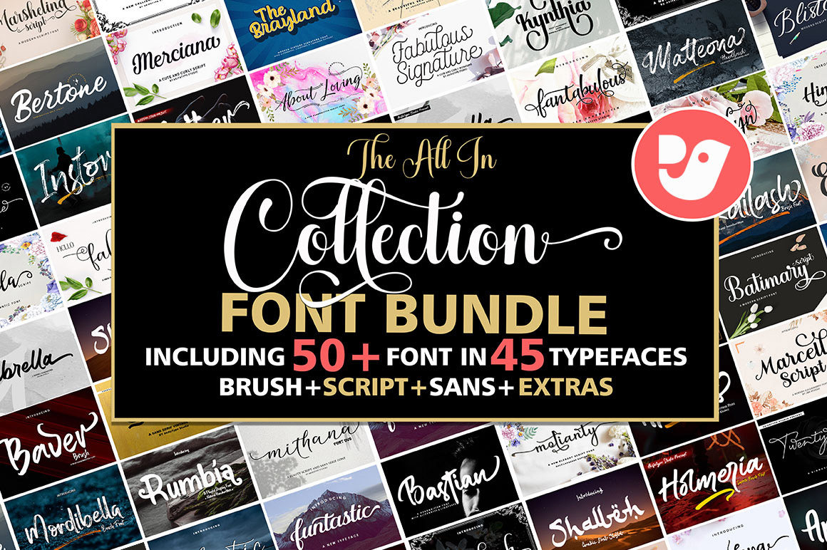 45 Fonts in 1 Collection - Dealjumbo