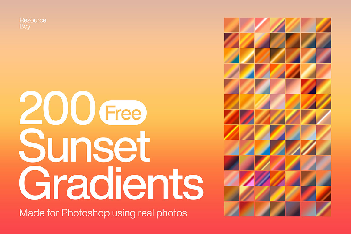 200 Free Sunset Photoshop Gradients - Dealjumbo