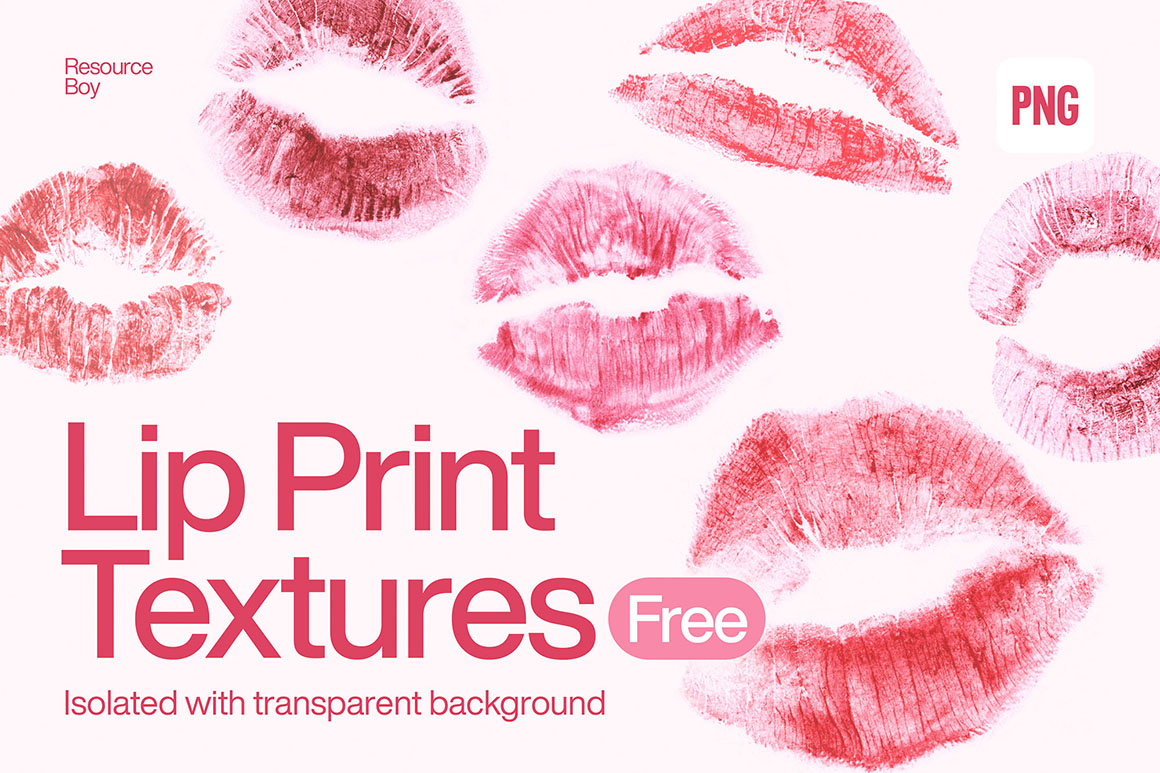 100 Free Lip Print Textures - Dealjumbo