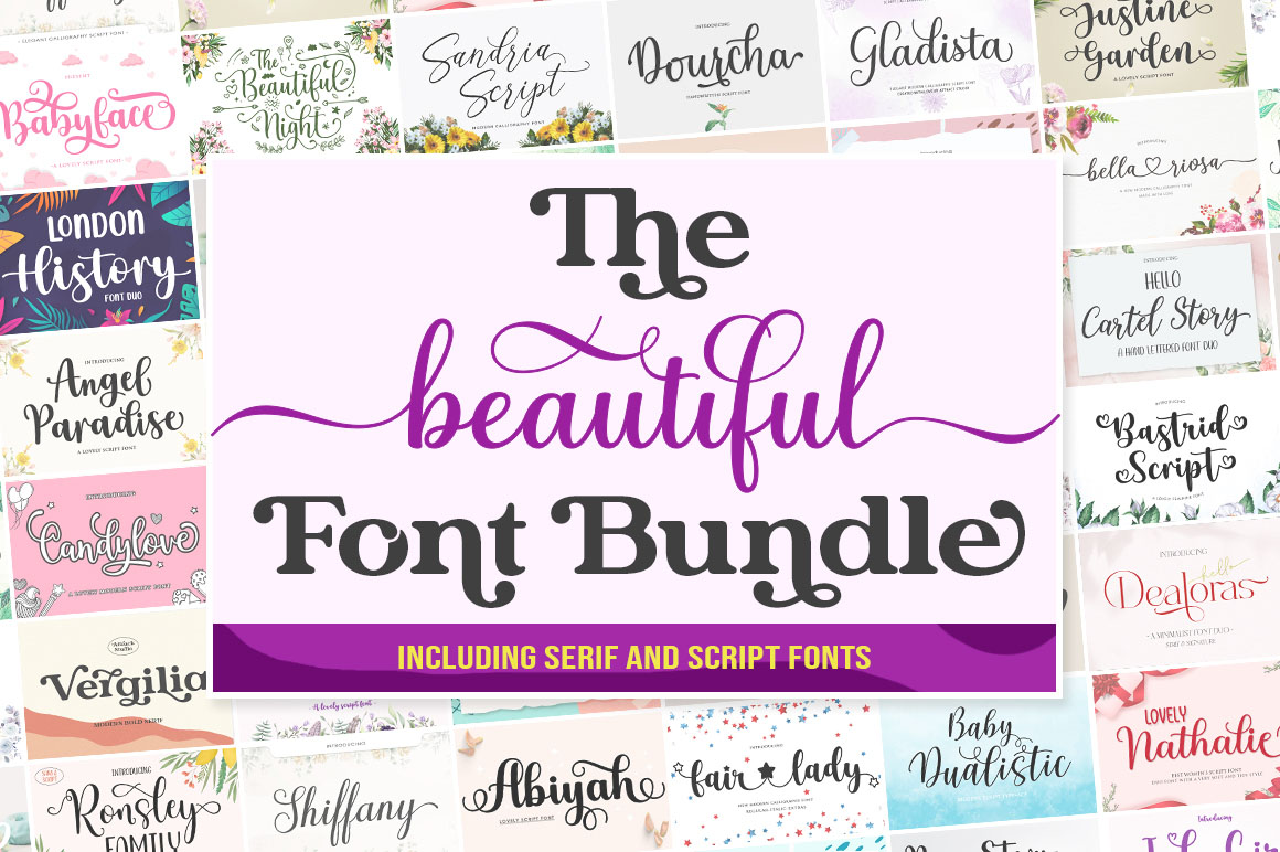 The Beautiful Font Bundle - Dealjumbo