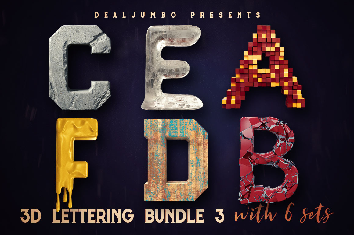 3D Lettering Mega Bundle 3 - Dealjumbo