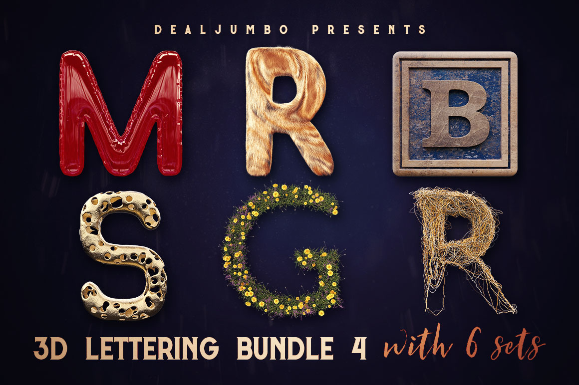 3D Lettering Mega Bundle 4 - Dealjumbo