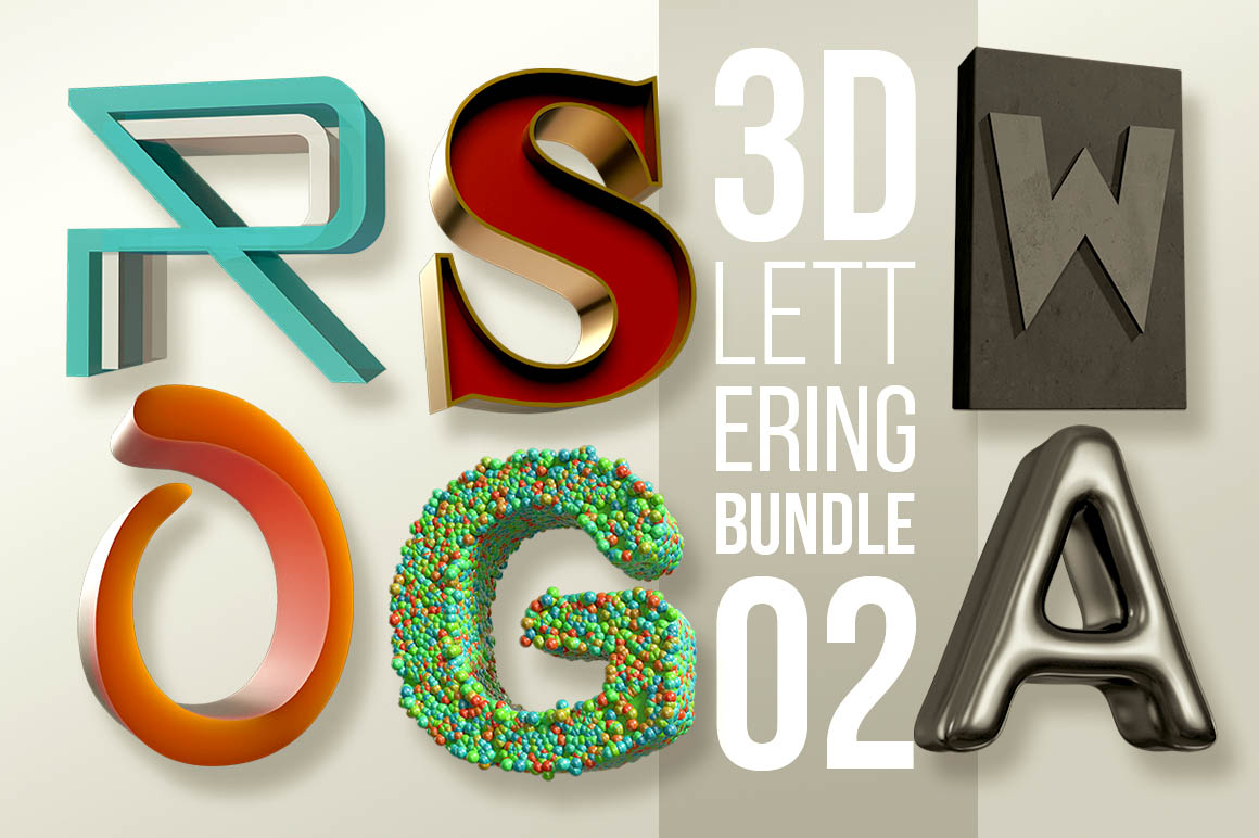 3D Lettering Mega Bundle 2 - Dealjumbo