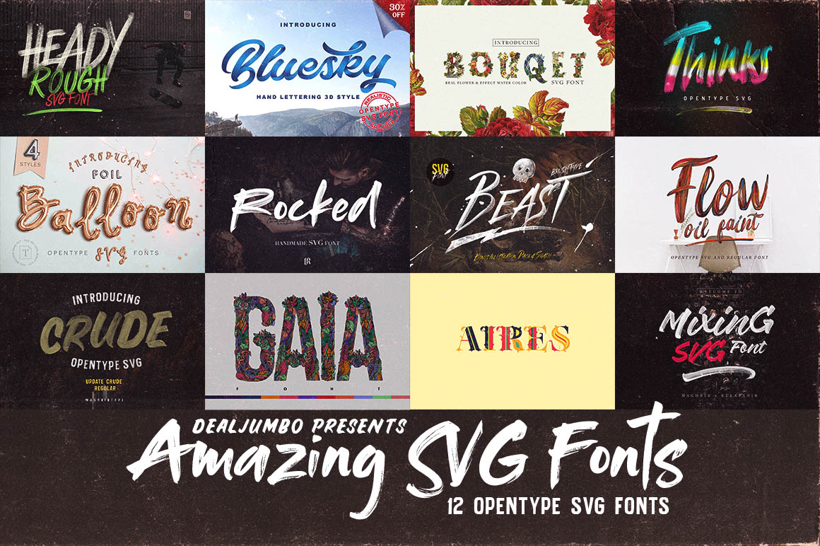 Amazing SVG Fonts - Dealjumbo