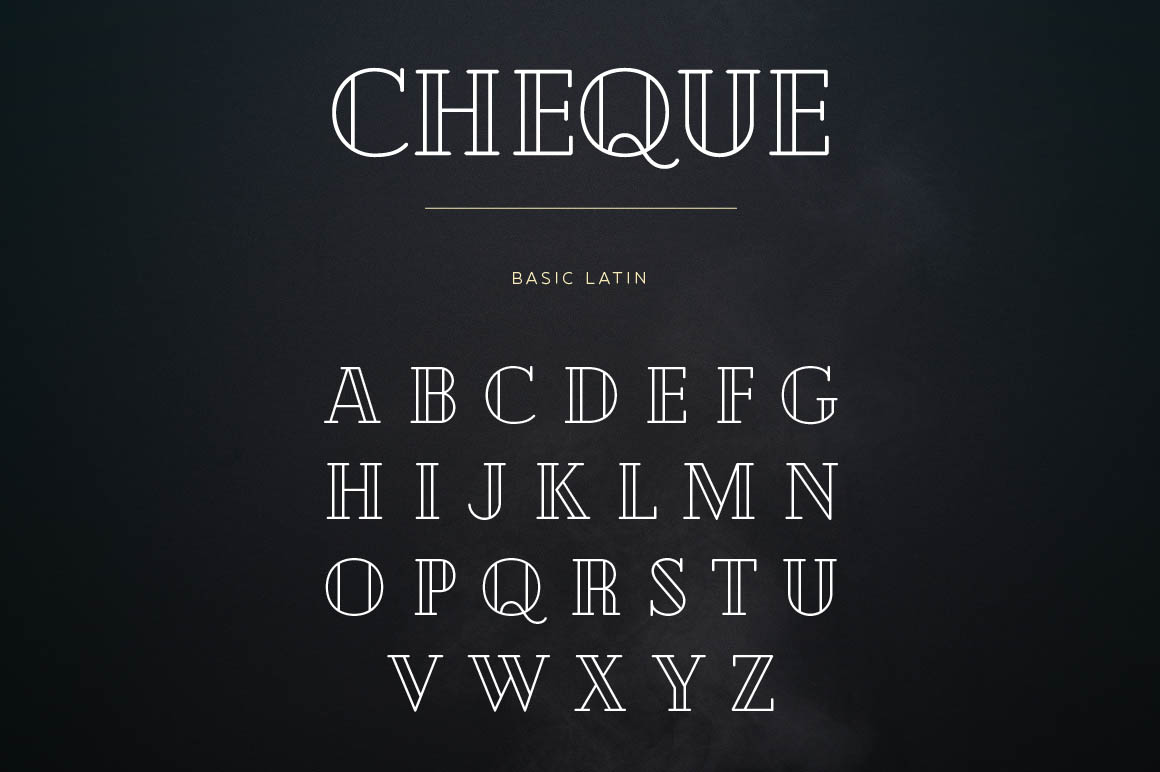 Cheque - Free Font - Dealjumbo