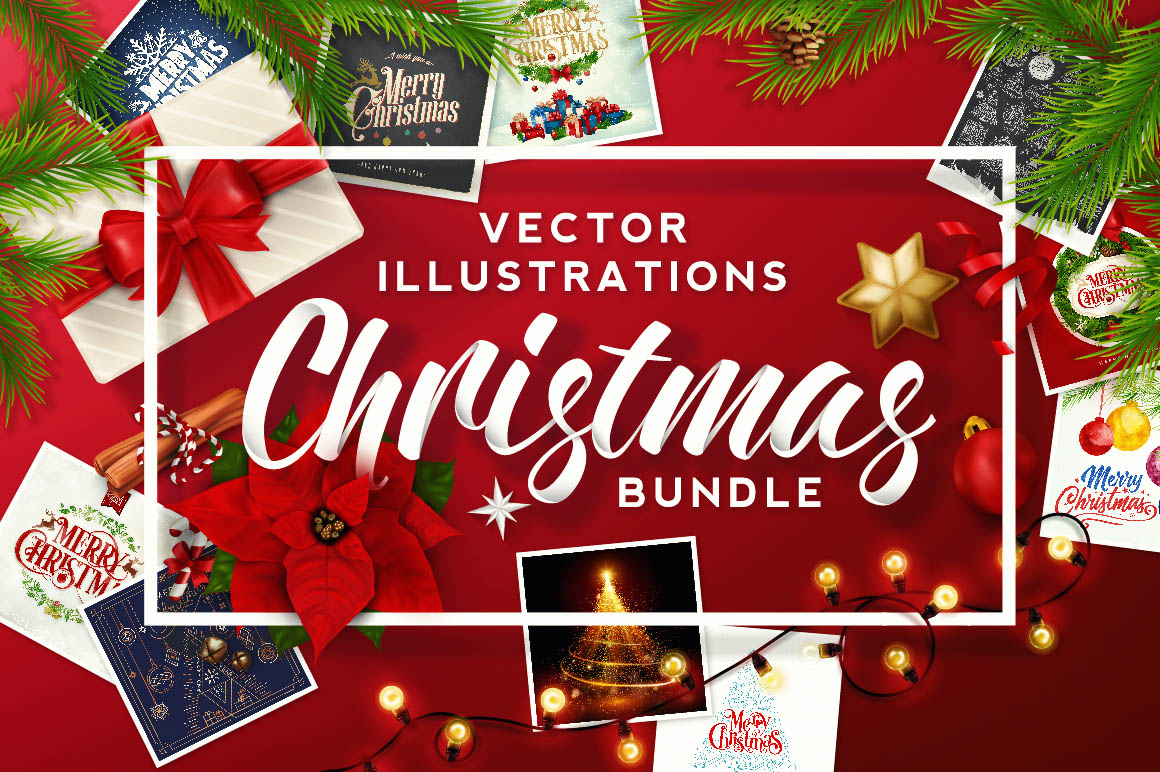 Christmas Bundle - 50 Vector Illustrations - Dealjumbo