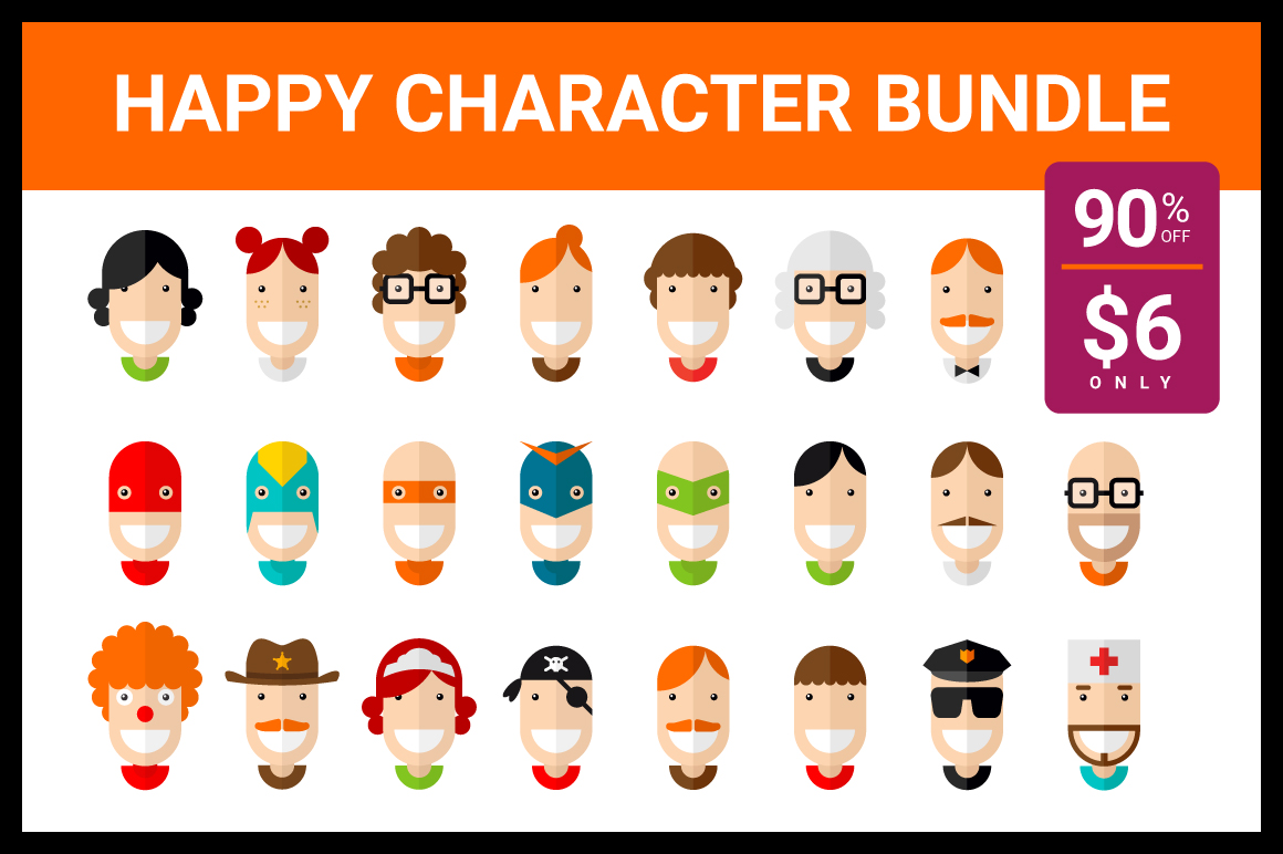 Happy Character Bundle - Dealjumbo