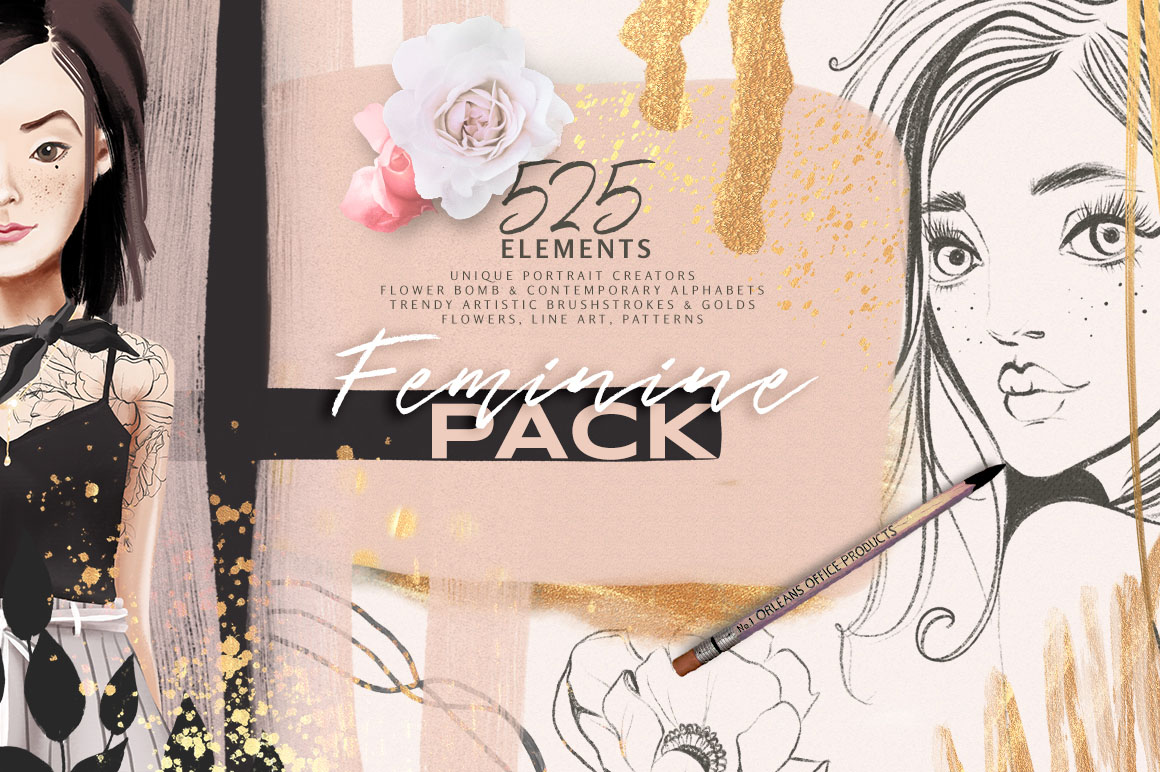 Feminine Style Graphics Pack - Dealjumbo