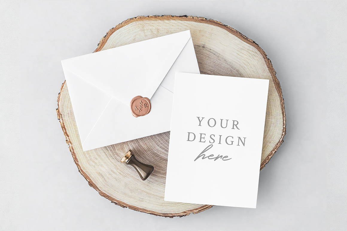 Free Card & Envelope Mockup - Dealjumbo