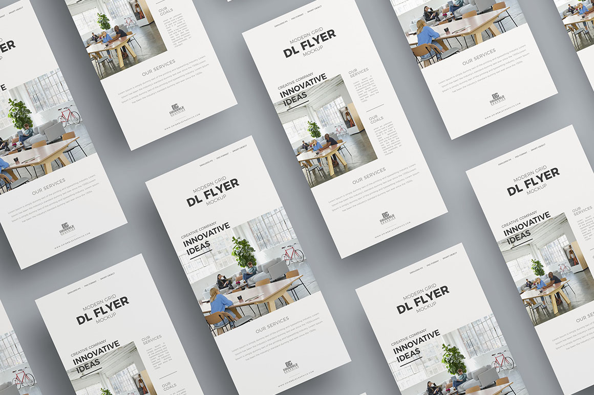 Grid Flyer - Free Mockup - Dealjumbo