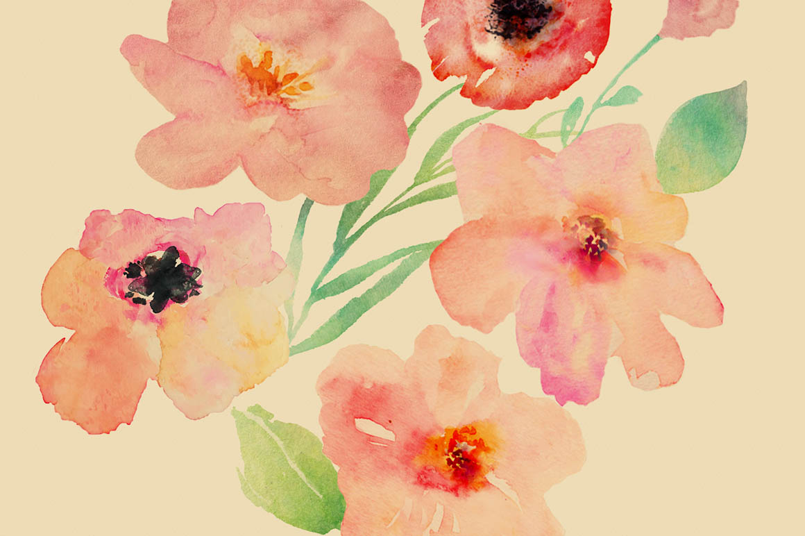 Free Spring Watercolor Flowers - Dealjumbo
