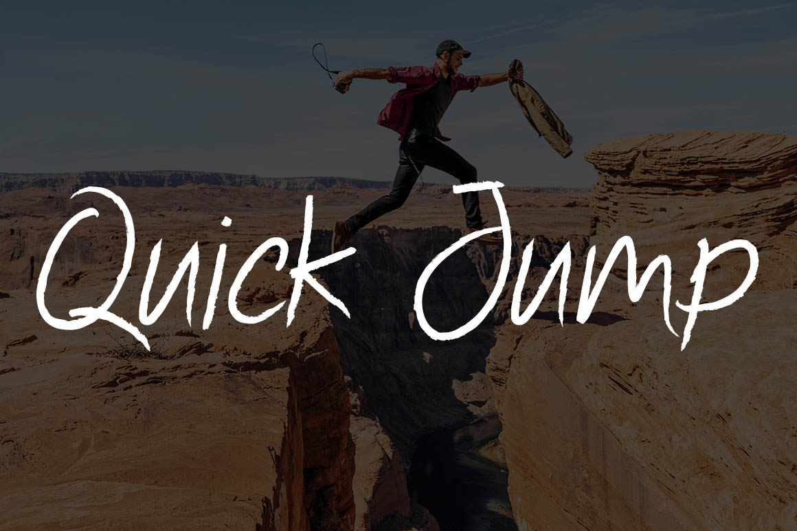 Quick Jump - Free Font - Dealjumbo