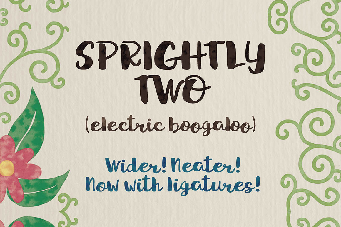 Sprightly Two - Free Brush Font - Dealjumbo