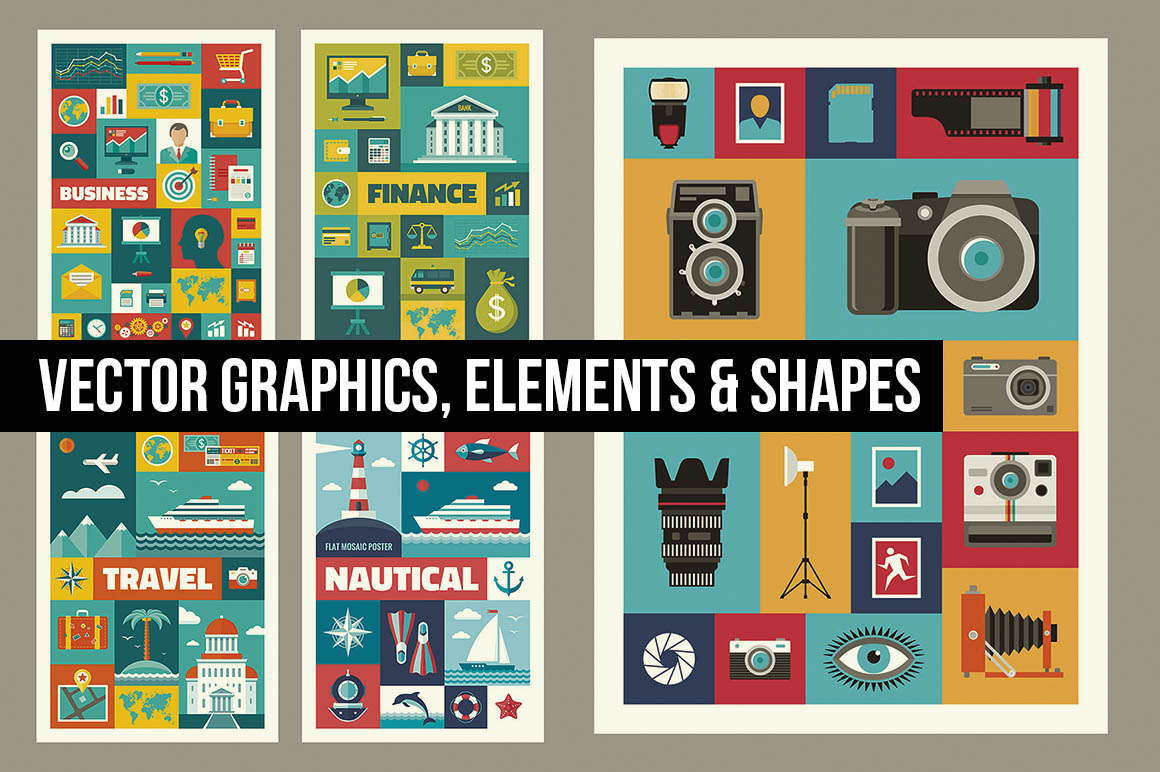 Vector Graphics, Elements & Shapes - Dealjumbo