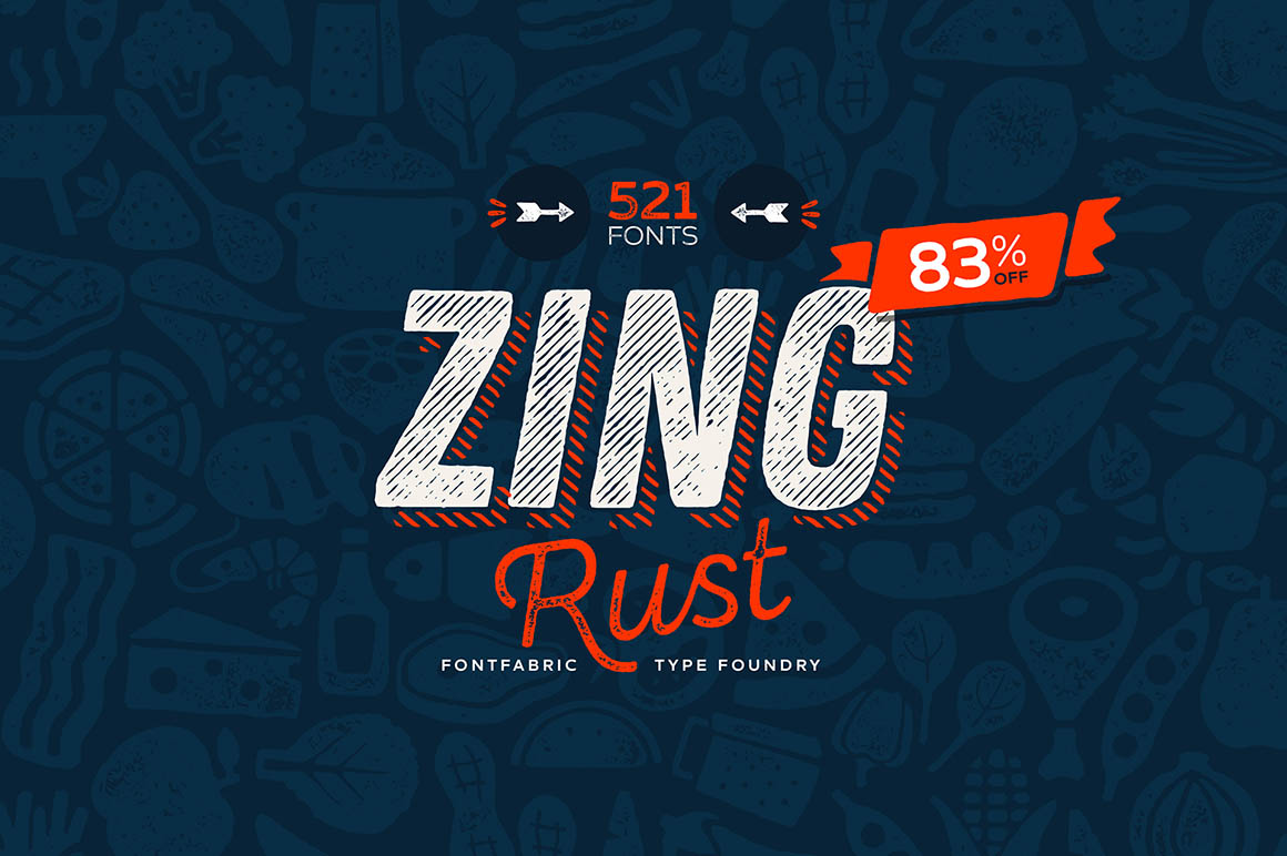 Zing Rust - 6 Free Fonts - Dealjumbo