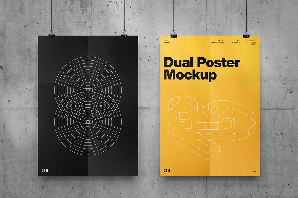 Dual Poster - Free Mockup - Dealjumbo