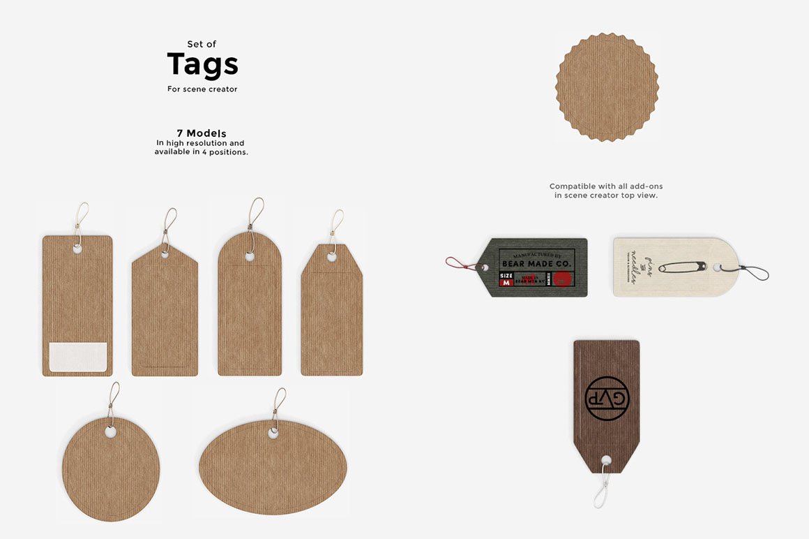 Free Paper Tags Mockups - Dealjumbo