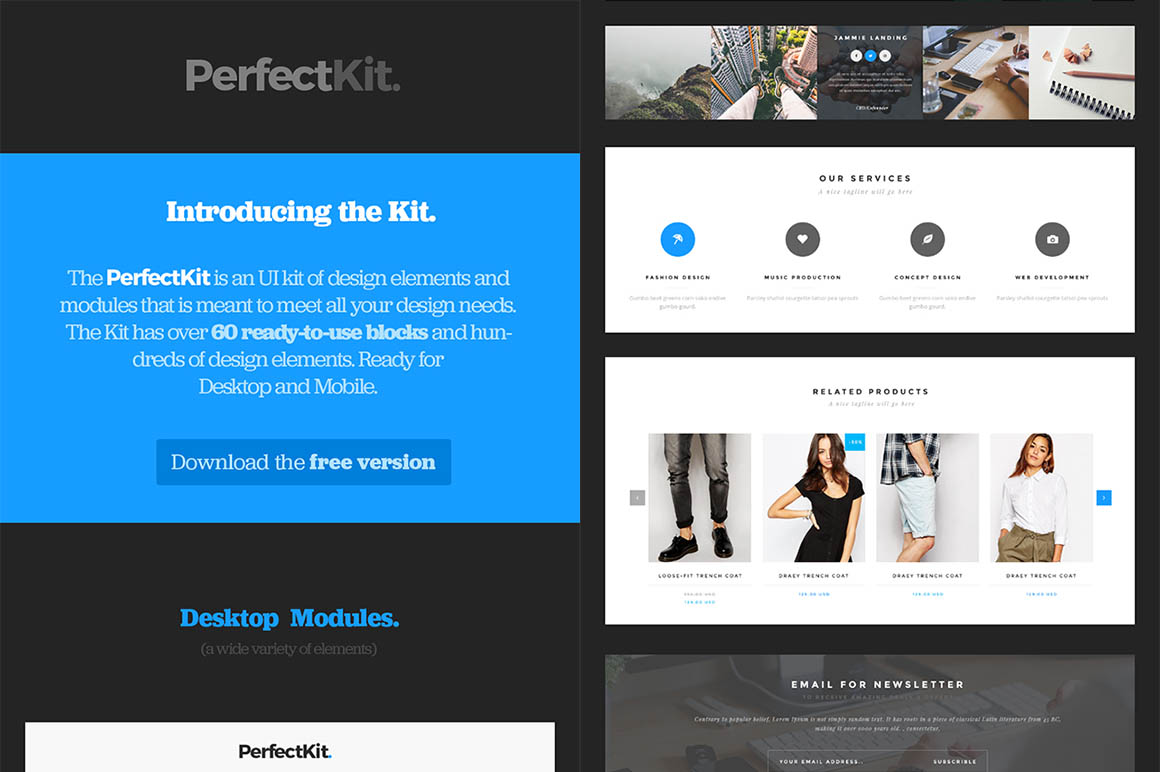 PerfectKit – Modern Free UI Kit - Dealjumbo
