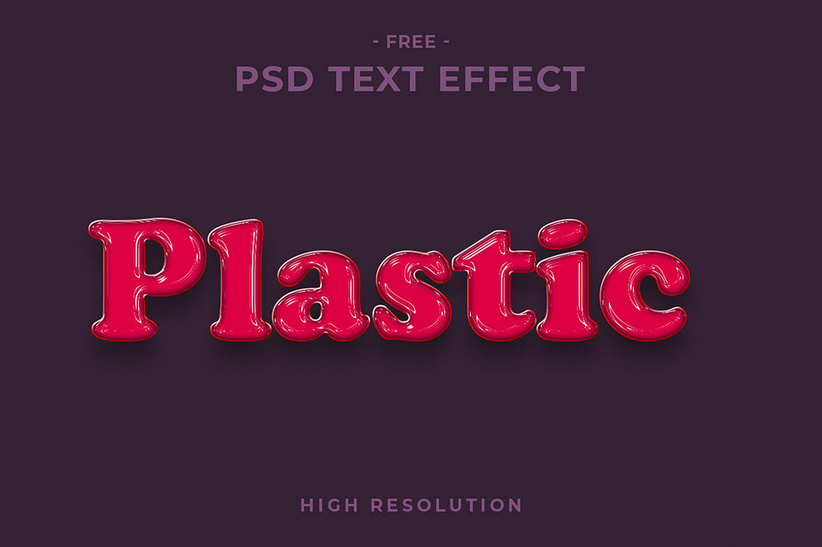 Plastic 3D Text - Free Mockup - Dealjumbo