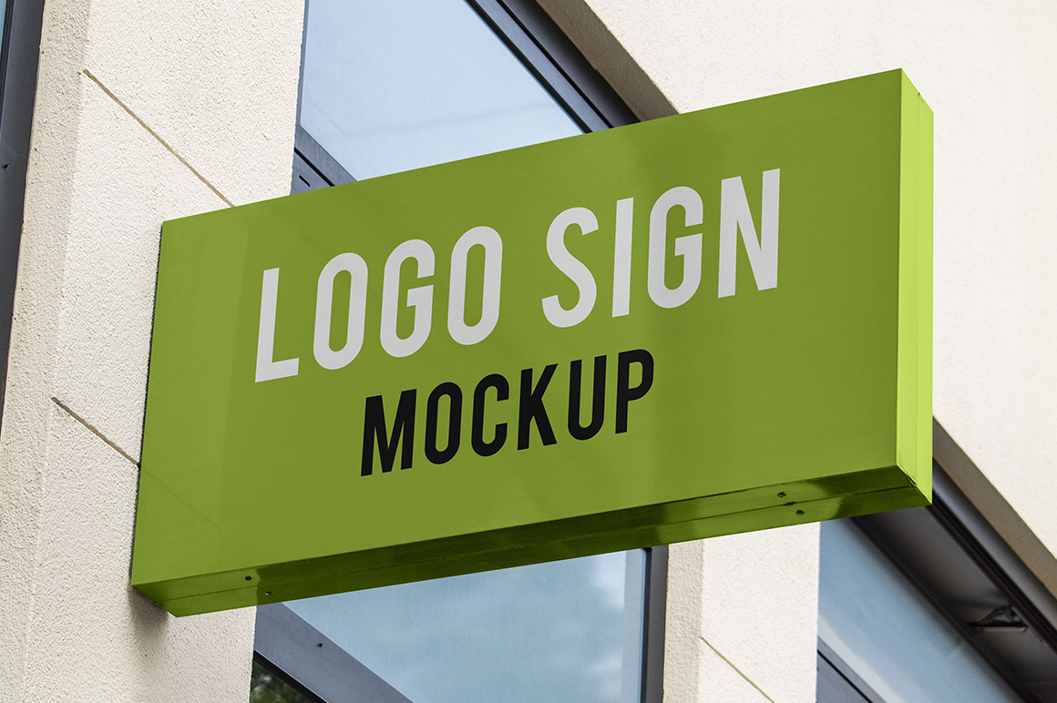Wall Logo Sign - Free Mockup - Dealjumbo