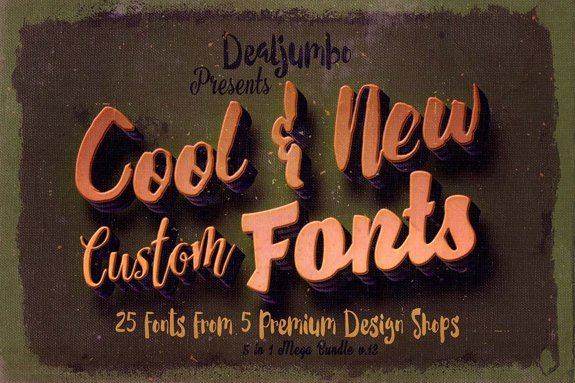 5in1 Mega Bundle v.13: Cool New Fonts - Dealjumbo