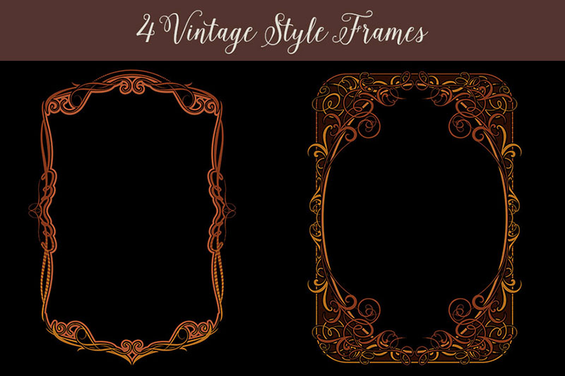 4 Free Vintage Style Frames 2 - Dealjumbo