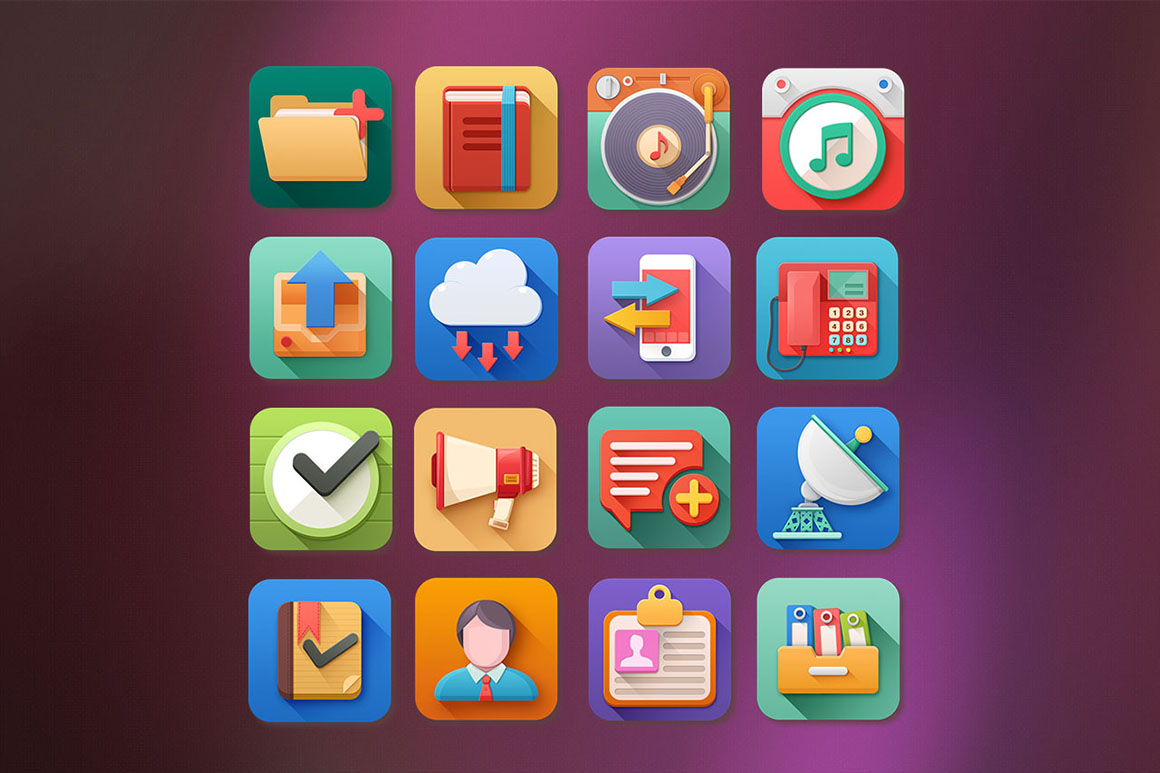 3D Flat Style Icons Pack by PixelKit - Dealjumbo