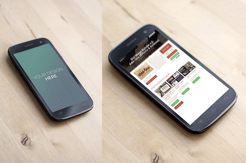 2 Free Android Phone Mock-ups - Dealjumbo