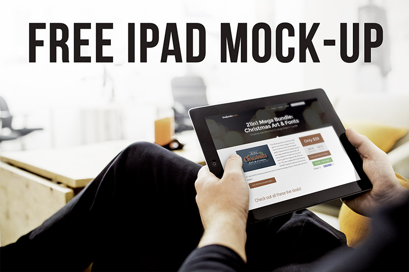 Free iPad Mock-up Template - Dealjumbo